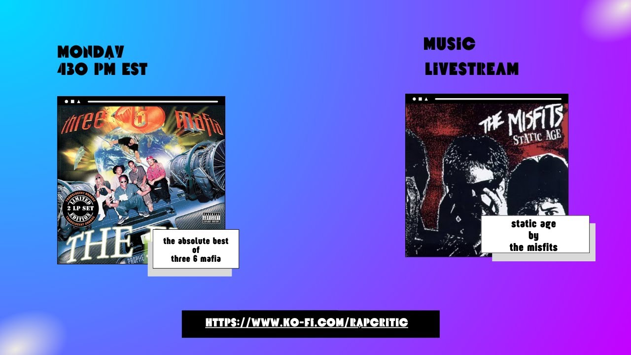 The Absolute Best of Three 6 Mafia/Misfits ALBUM LISTEN! - YouTube
