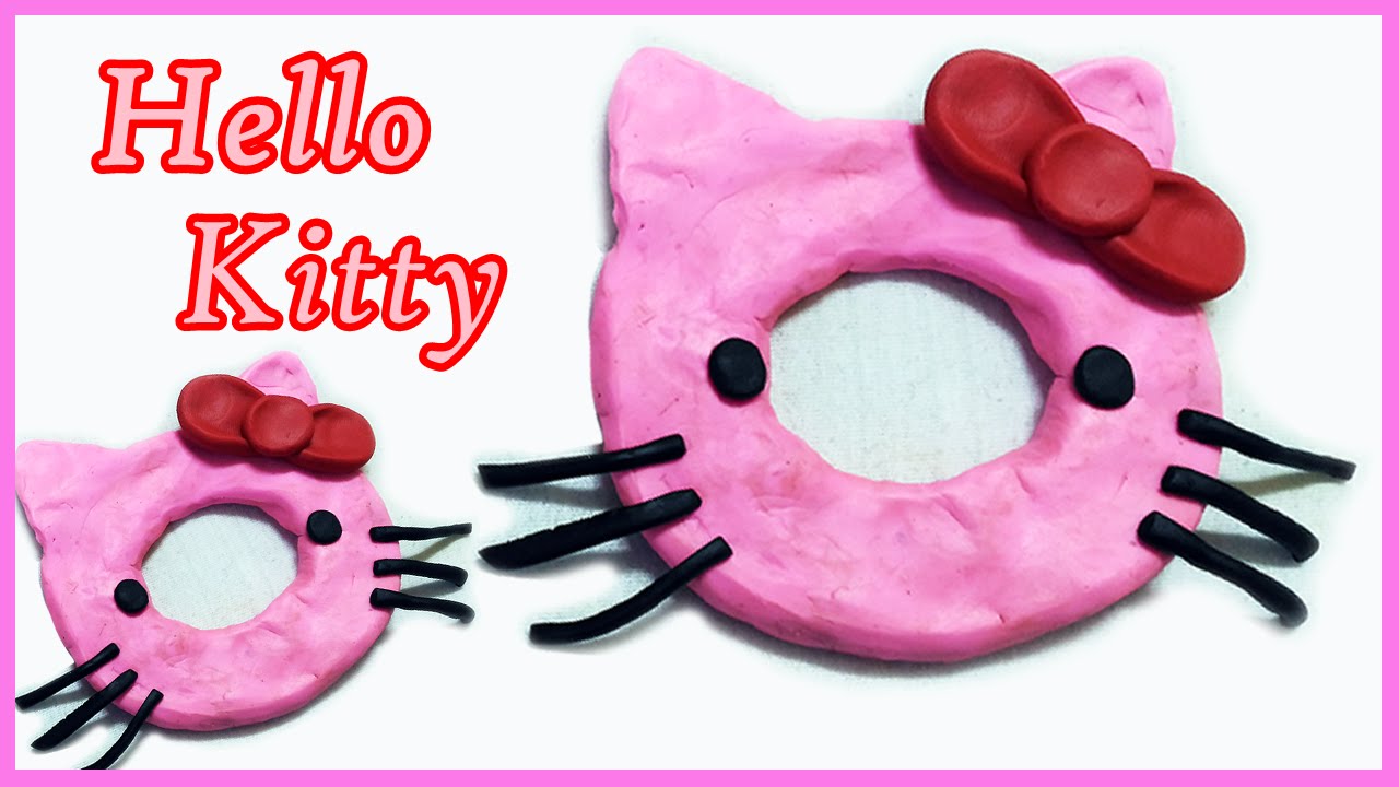 Play Dough Donut Hello Kitty DIY Donut make easy fun and creative Hello ...