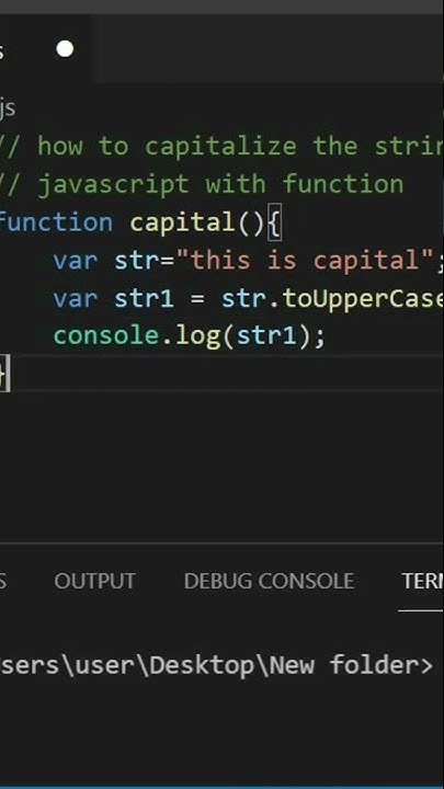 how to capitalize word with javascript #Shorts - YouTube