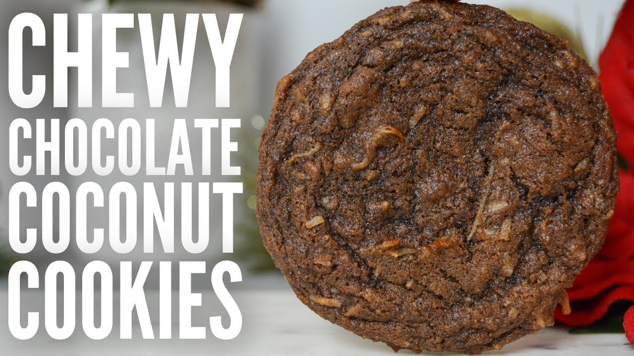 Chocolate coconut cookies recipe | 12 days of EASY Christmas cookies ...