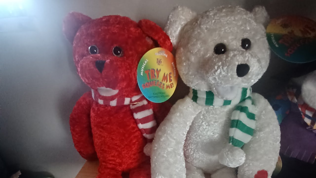 PBC/Chantilly lane Christmas Chenille Bears - YouTube