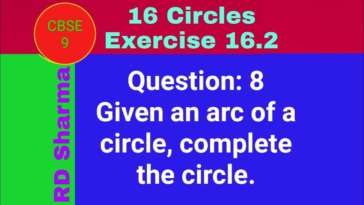 Given an arc of a circle, complete the circle. - YouTube