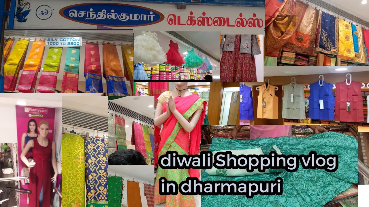 diwali Shopping vlog in dharmapuri/shopping vlog in Tamil/ Senthil ...