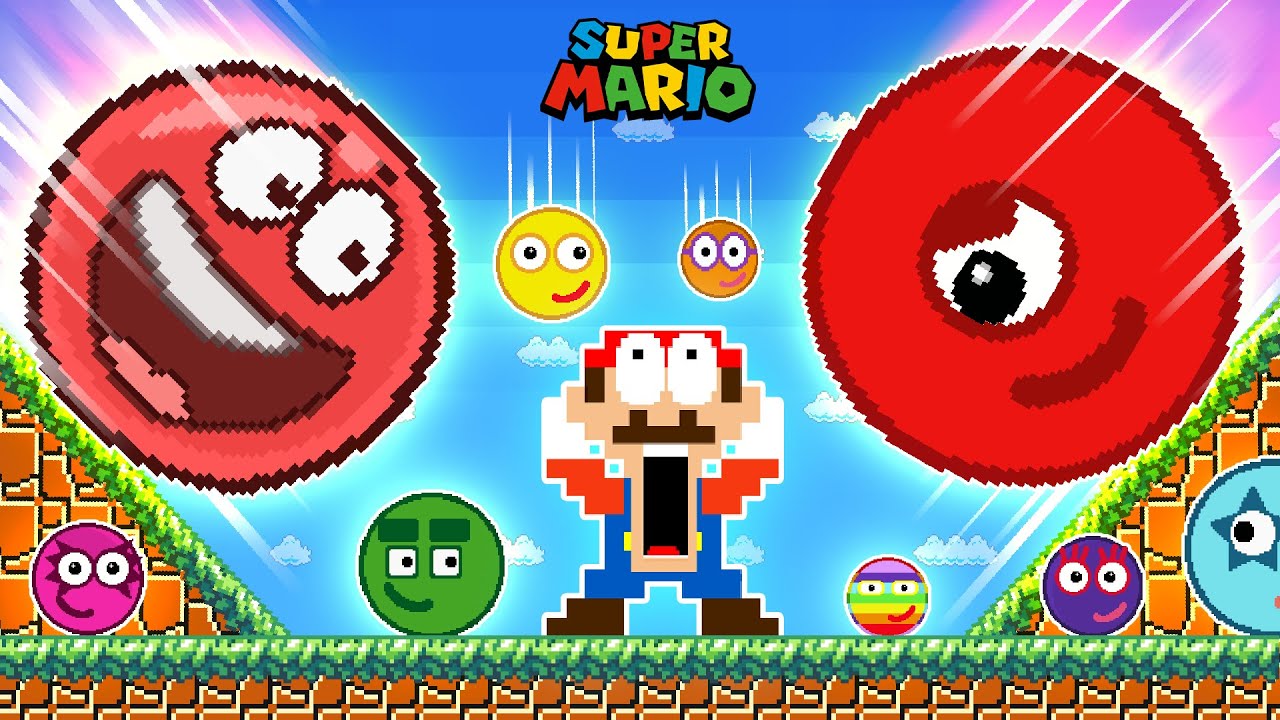Super Mario Bros: Balls Calamity in New Super Marble Race Team | Game ...