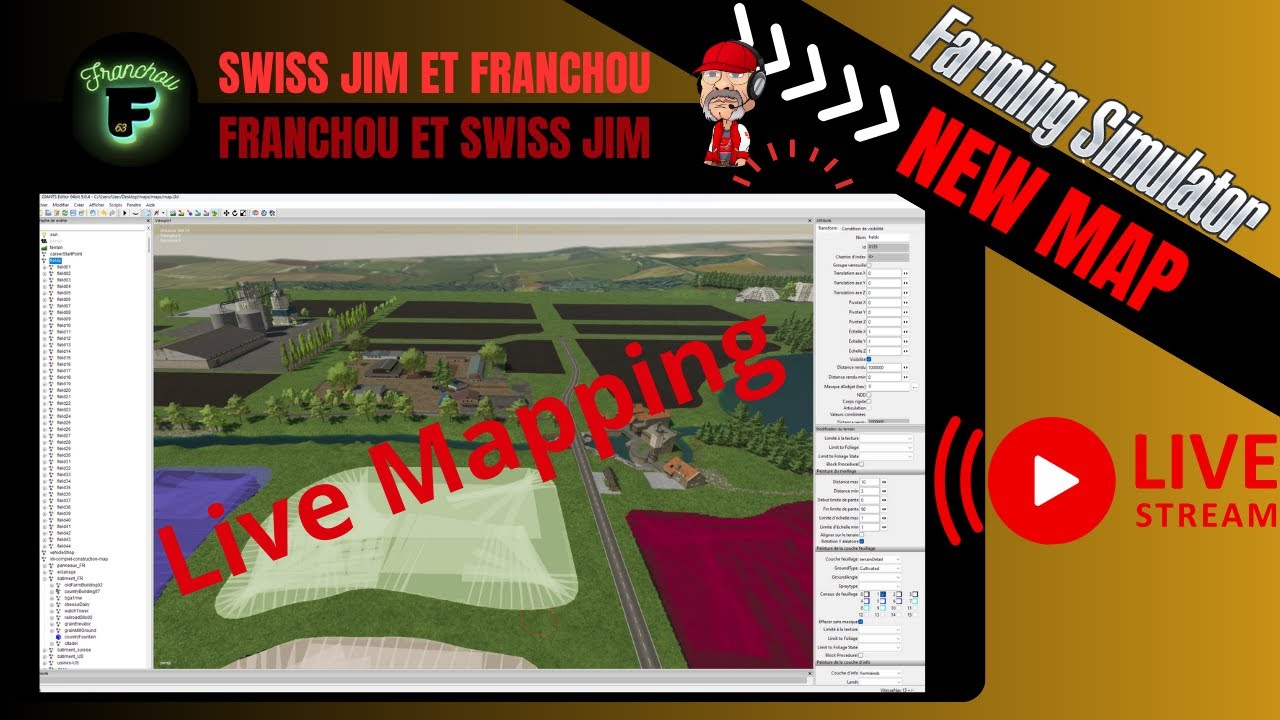 FS-22 | -- LIVE MAPPING -- Nouvelle carte avec Franchou et un grand ...