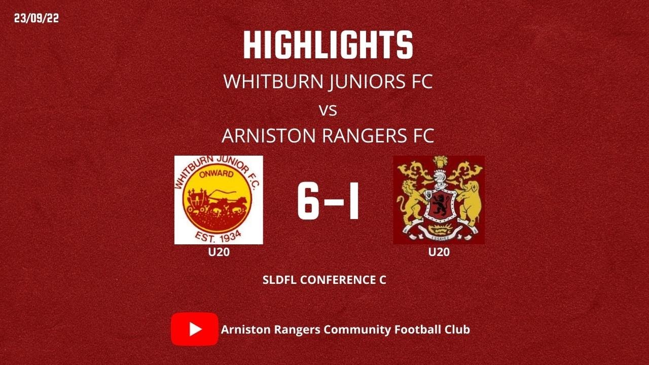 Whitburn Juniors FC vs Arniston Rangers FC UNDER 20s | 23/09/22 SLDFL ...