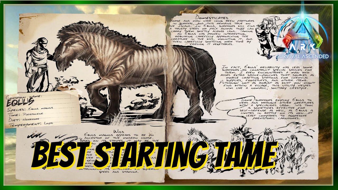 The Equus - Best Starting Tame - Ark Basics and Everything You Need to ...