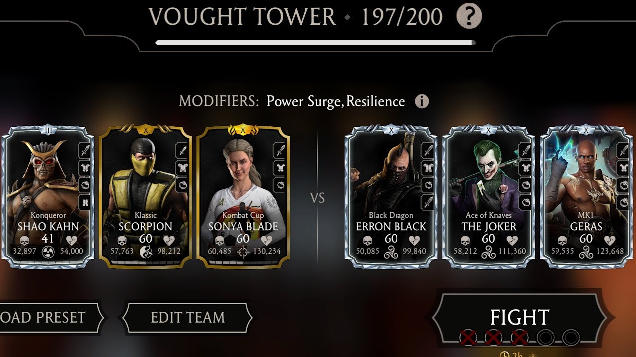 Vought Tower Matches 197, 198 & 199 | Walkthrough on Weak Account | MK ...