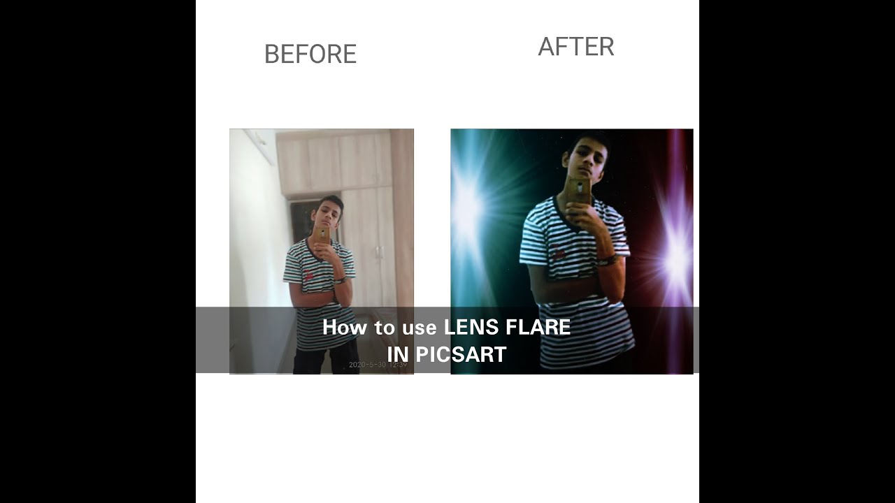 How to use lens flare in PicsArt - YouTube