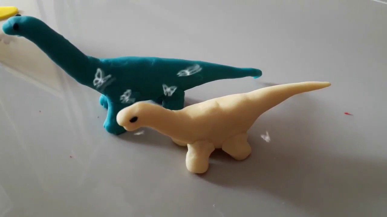 modelling clay Apatosaurus (Little Foot) : ปั้นไดโนเสาร์คอยาว Little ...