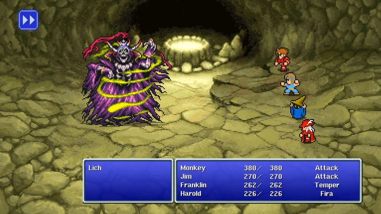 Final Fantasy I - Cavern of Earth/Vampire/Lich (Part 3) - Full ...