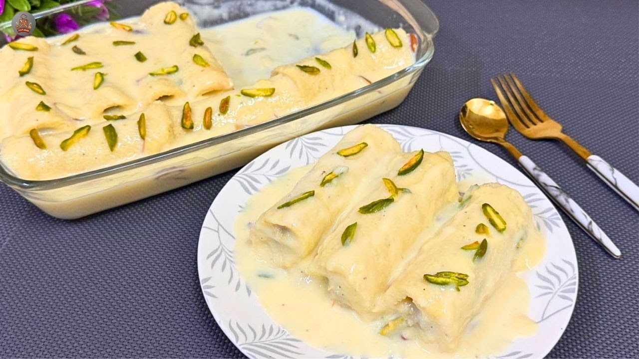 Kunafa Malai Rolls | Eid Special Dessert Recipe | Yummy & Easy Kunafa ...