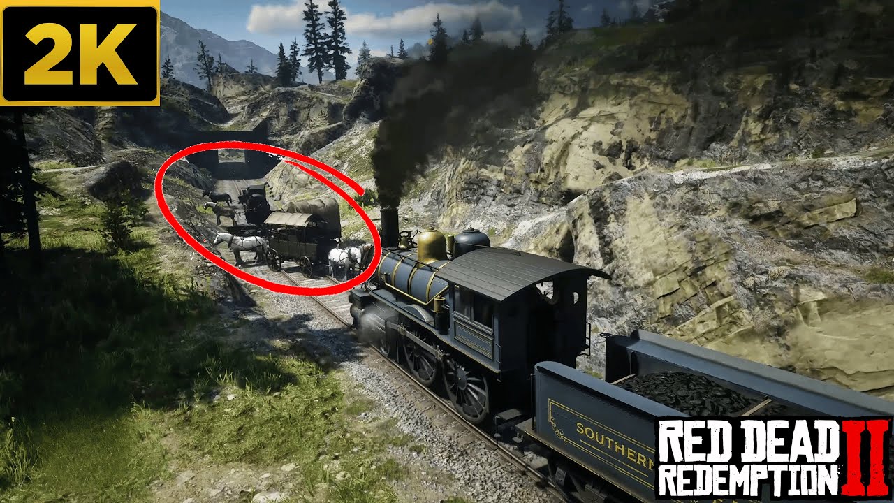 Can Wagon Stop a Train in Red Dead Redemption 2? Experiment - YouTube