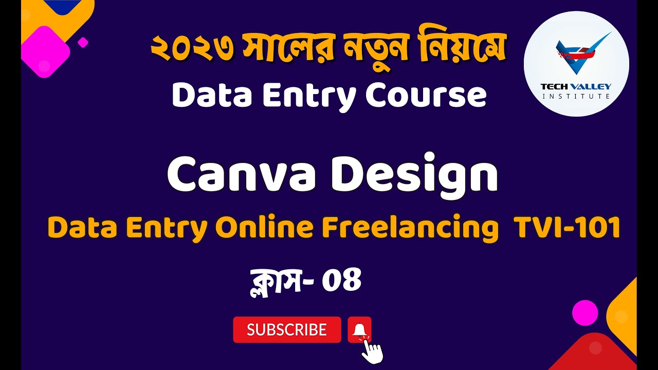 Canva Design Data Entry Online Freelancing Class 8 | TVI 101 - YouTube