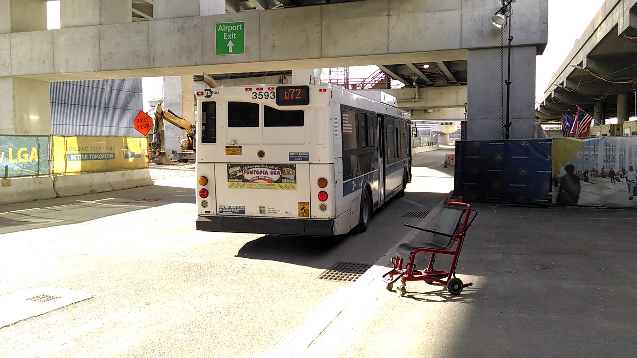 Duct Taped MTA Bus Hybrid Orion VII #3593 on the Q72 leaving LGA ...