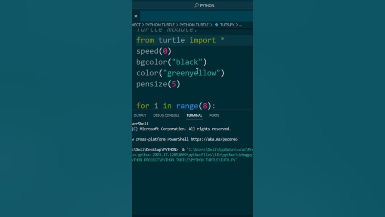 Python Turtle Project 11 Programmernavnath Python Coder Code Codinglife Youtube