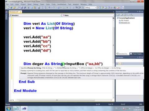 Visual Basic .NET - Ders 357 : Generic Koleksiyonlar List Sınıfı Contains - YouTube