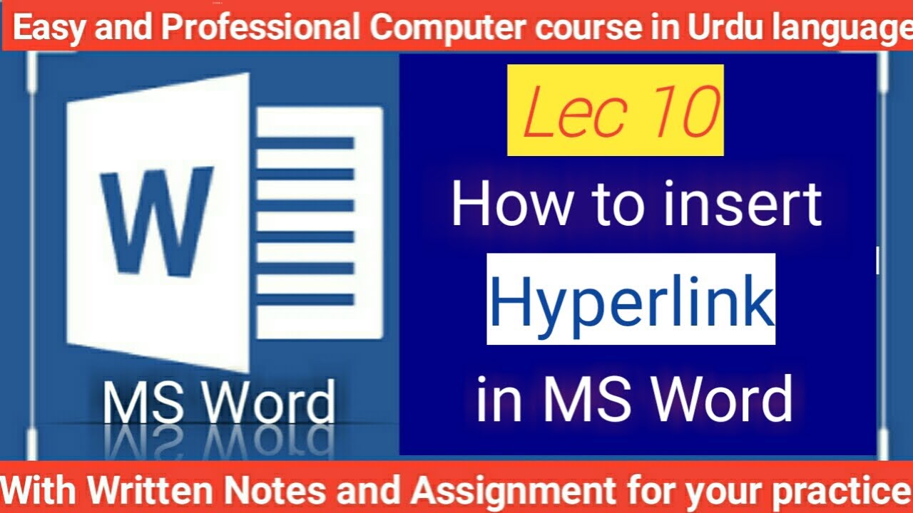 MS Word Lecture 10 What Is Hyperlink How To Insert Hyperlink YouTube ms-word-lecture-10-what-is-hyperlink-how-to-insert-hyperlink-youtube