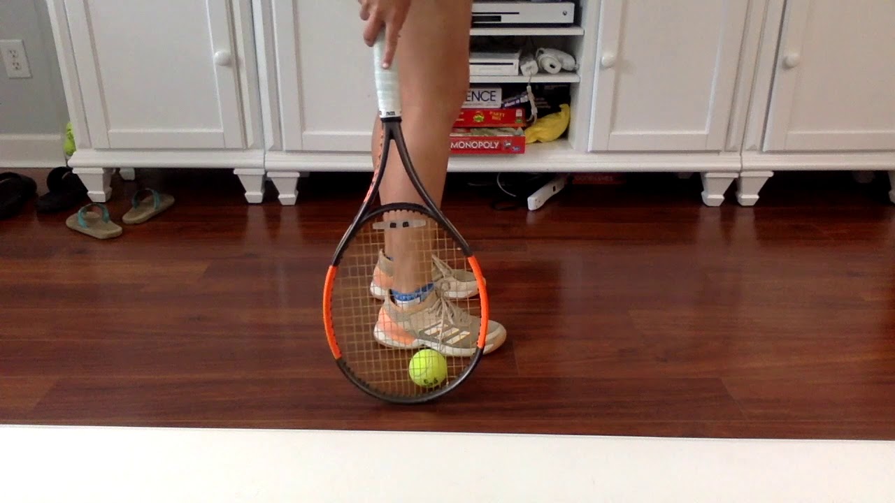 Pick up ball with racket - YouTube