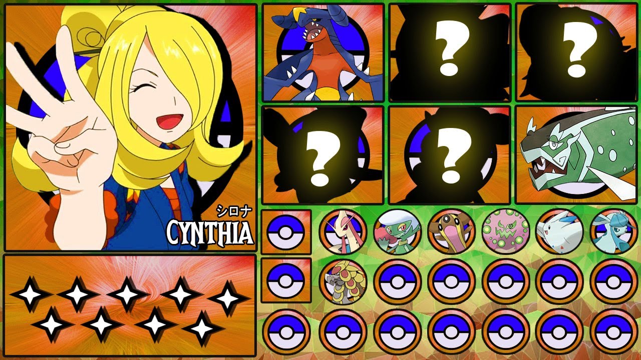 CYNTHIA FULL POKEMON TEAM (MY OWN VERSION OF HER HISUI TEAM) - YouTube
