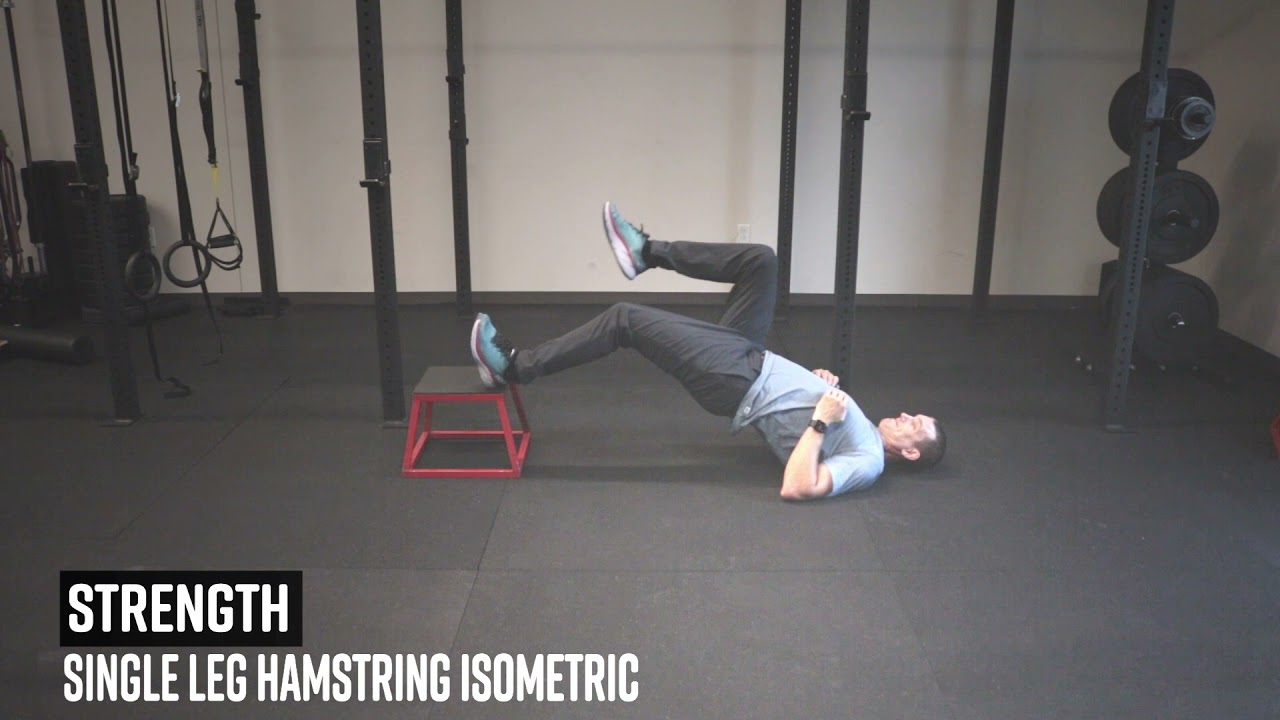 Single Leg Hamstring Bridge Isometric - YouTube