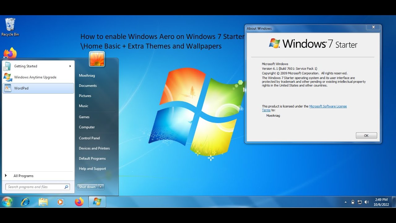 How to Enable Windows Aero on Windows 7 Starter or Home Basic - YouTube