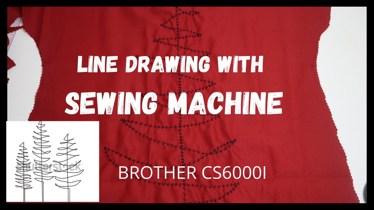 Decorative stitches on brother CS6000i | LINE DRAWING DESIGN WITH ...