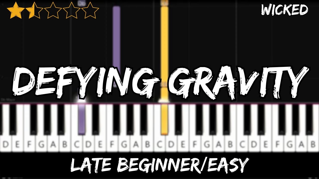 Wicked - Defying Gravity - Late Beginner / Easy Piano Tutorial - For 2 ...