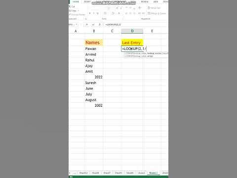 #shorts | How to Find Last Entry in Column (Text or Number) #excel #trending - YouTube