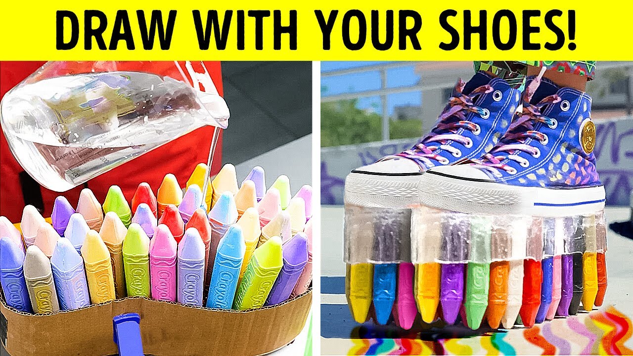 I made Sneakers with Chalks! Creative Shoes upgrades for creative minds ...