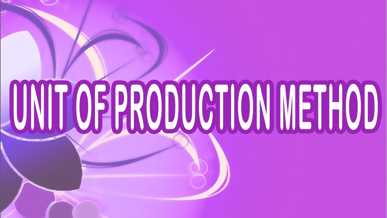Unit Of Production Method in Urdu Language || Unit Of Production Method ...