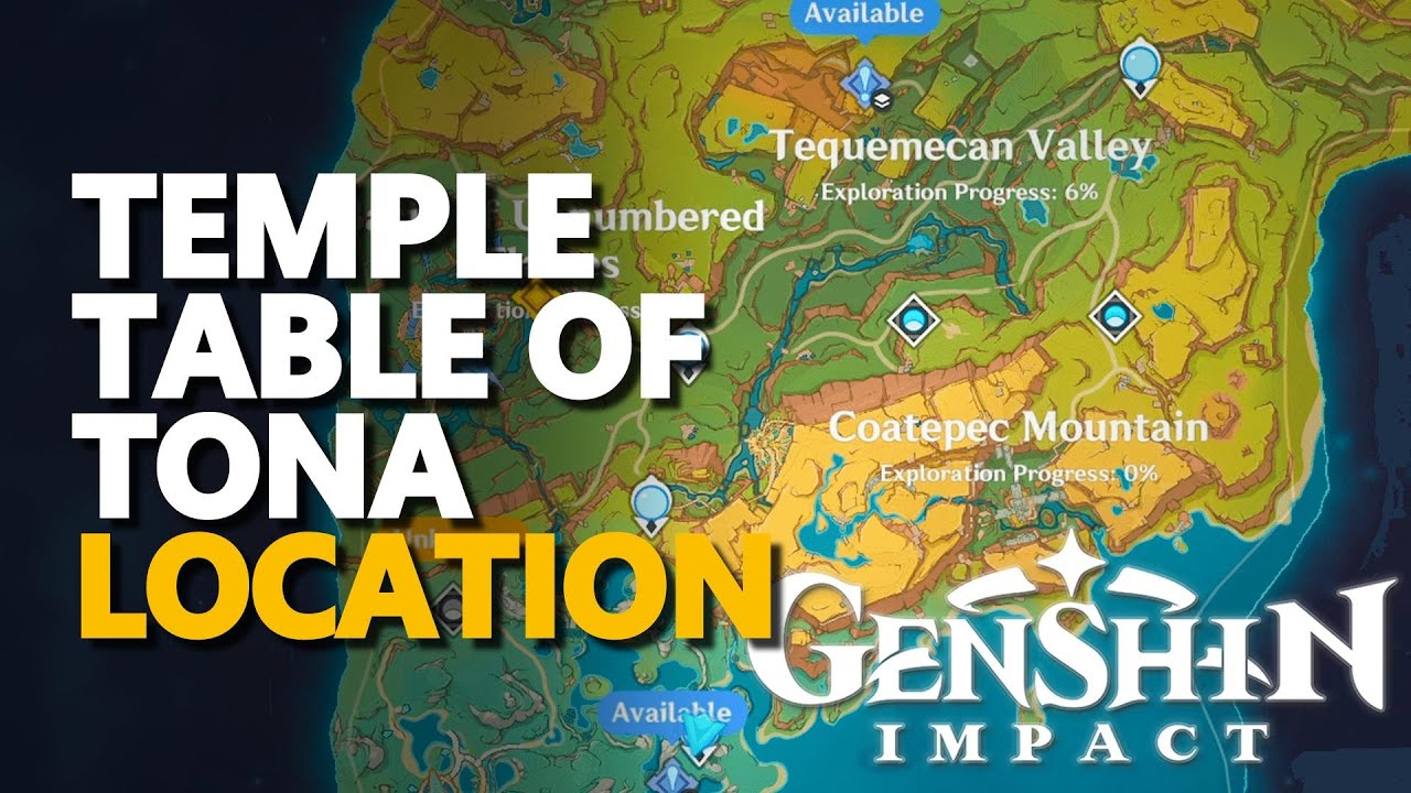 Temple Table of Tona Location Genshin Impact - YouTube