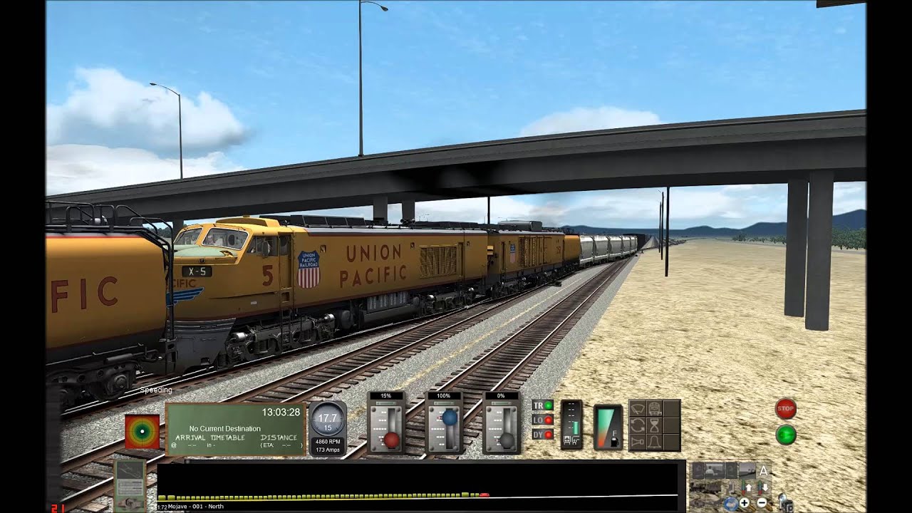BIG BLOW TRAIN LEAVING MOJAVE IN THE 3DTRAINS TEHACHI ROUTE - YouTube