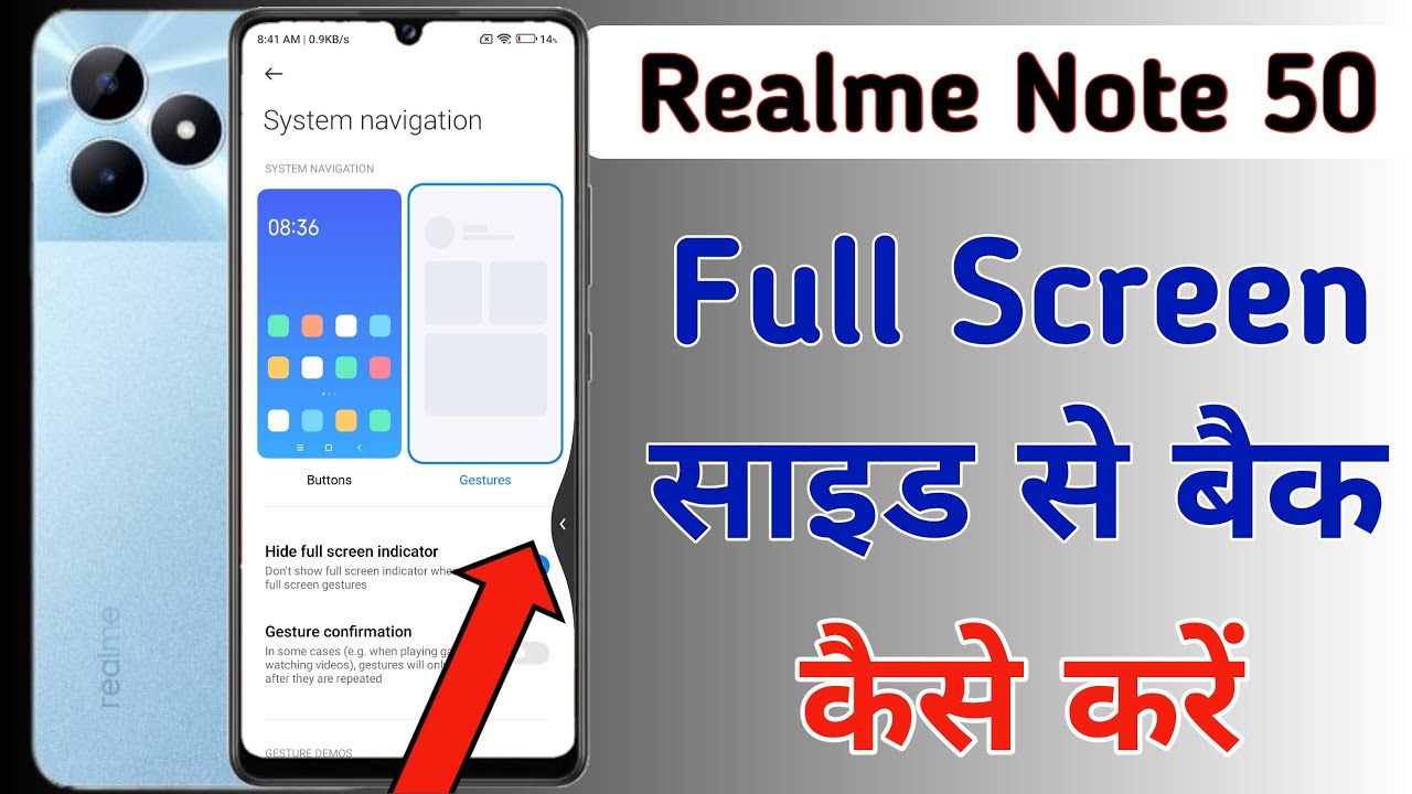Realme Note 50 full screen mode settings | How to use full screen ...