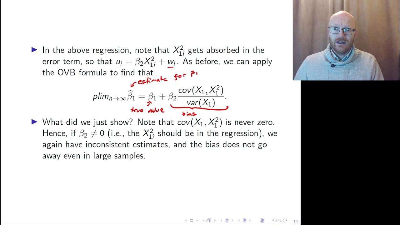 3 2 2 Misspecification of Functional Form - YouTube