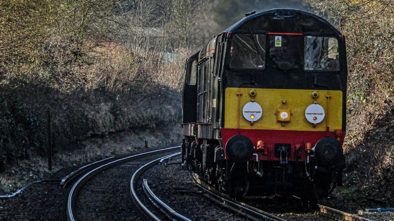*Rare* Locomotive Services Class 20s Thrash Through Barming | 13/02/23 - YouTube
