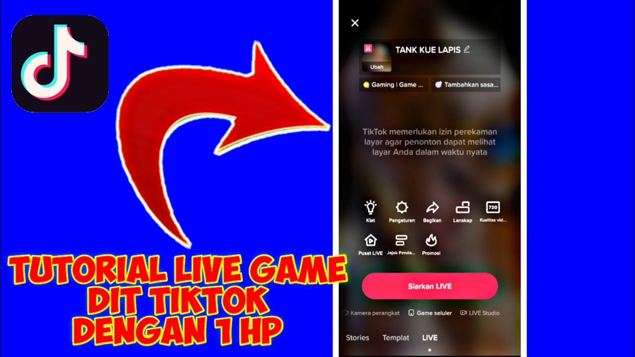 TUTORIAL LIVE GAME DI TIKTOK DENGAN 1 HP - YouTube
