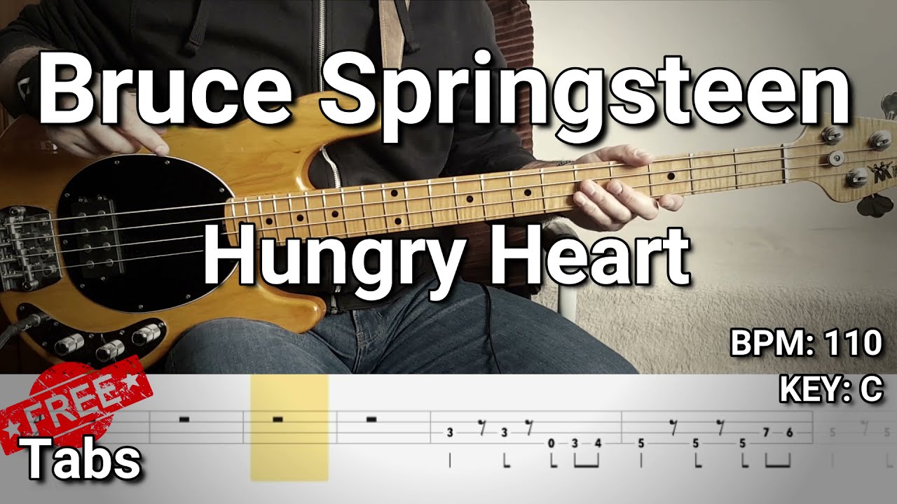 Bruce Springsteen - Hungry Heart (Bass Cover) Tabs - YouTube