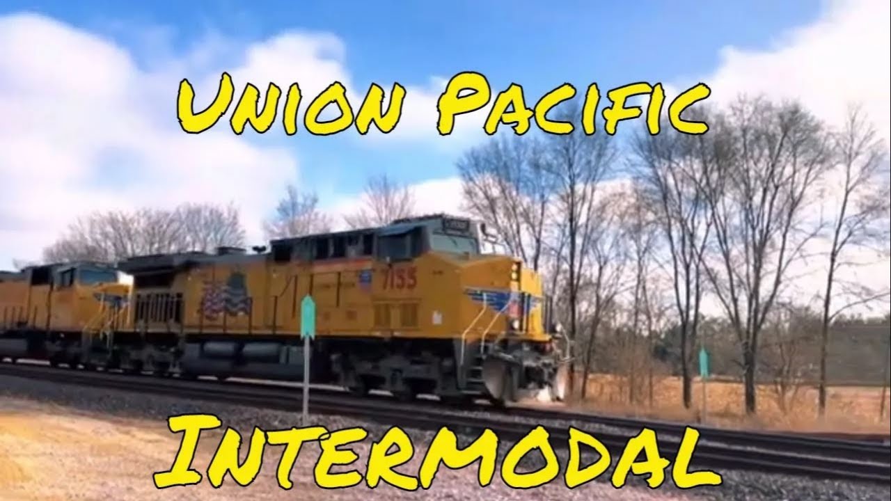 4-Unit Union Pacific Intermodal Train with 2 DPUs Rumbling Through ...