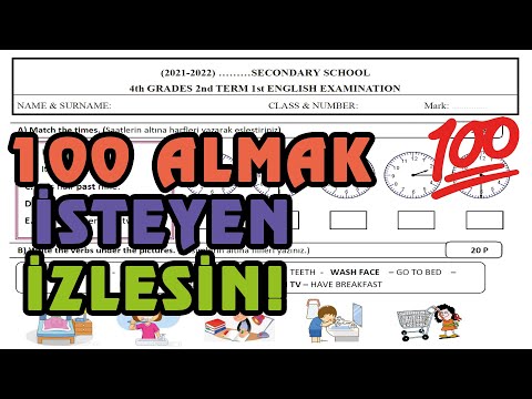 4. Sınıf İngilizce 2. Dönem 1. Yazılı | 1. Örnek 2022