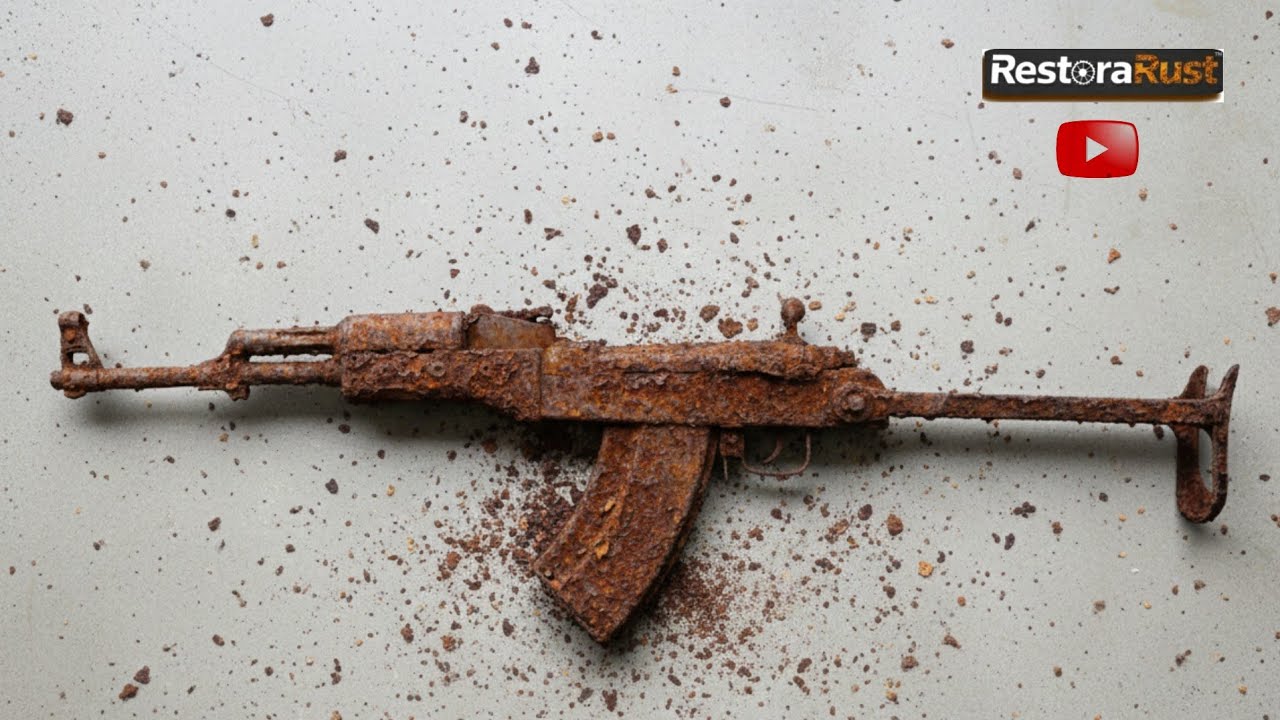Rusty 8mm Gun RESTORED to Perfection | 8mm old Gun restoration - YouTube