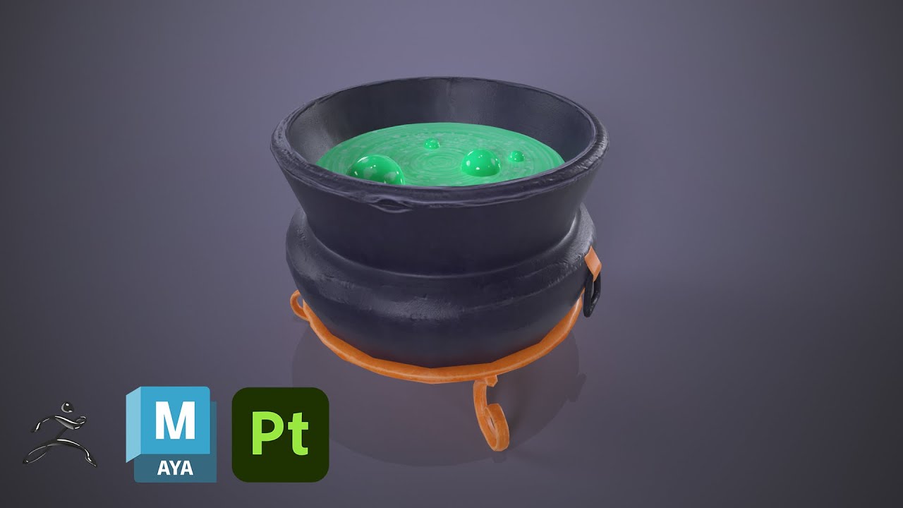 Stylized Cauldron - Autodesk Maya 2024, ZBrush, Substance 3D Painter ...