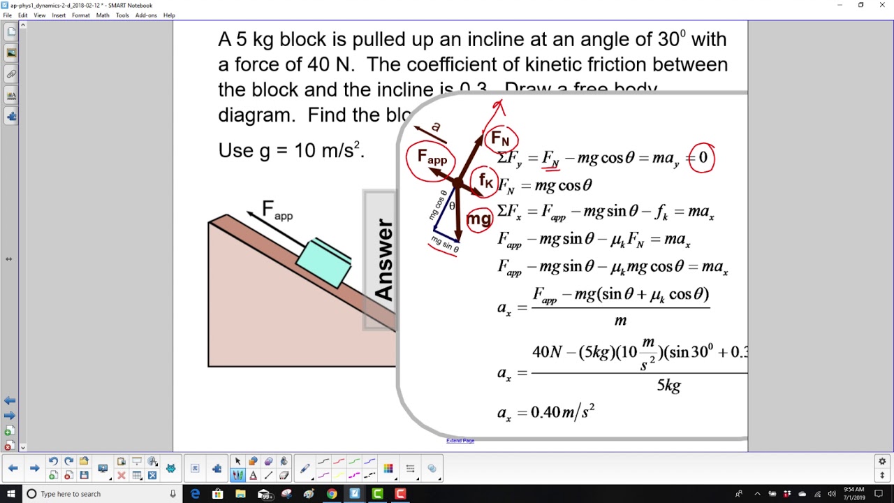 AP 1 Dynamics 2D Question 39 rev 7-1-2019 - YouTube