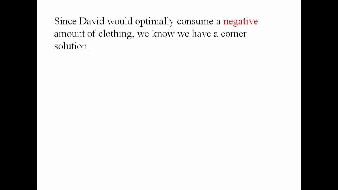 Econ - Consumer's Problem with Corner Solution (LBD 4.3) - YouTube