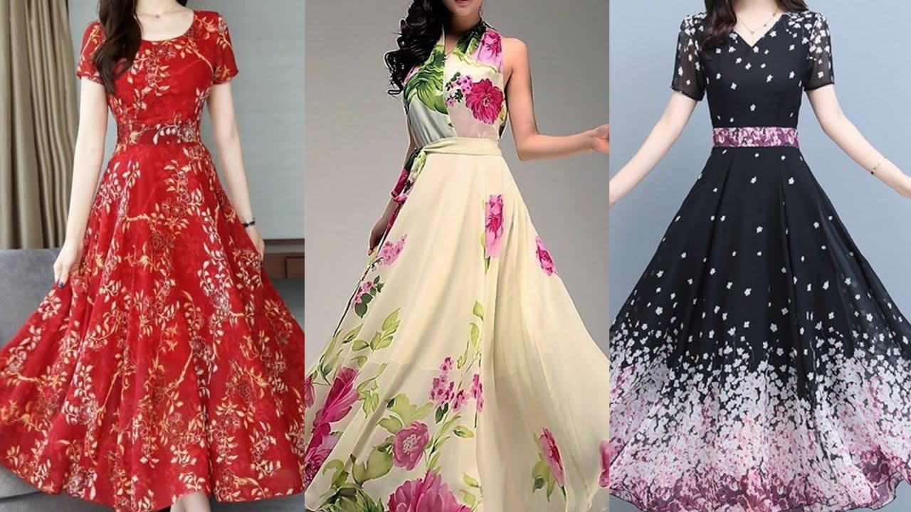 The Most Stylish & Elegant Chiffon Maxi Frock || New Dress Ideas - YouTube