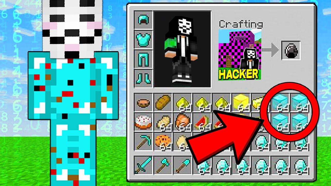Minecraft - HOW to play DIAMOND HACKER 999 LVL in MINECRAFT, but Every ...
