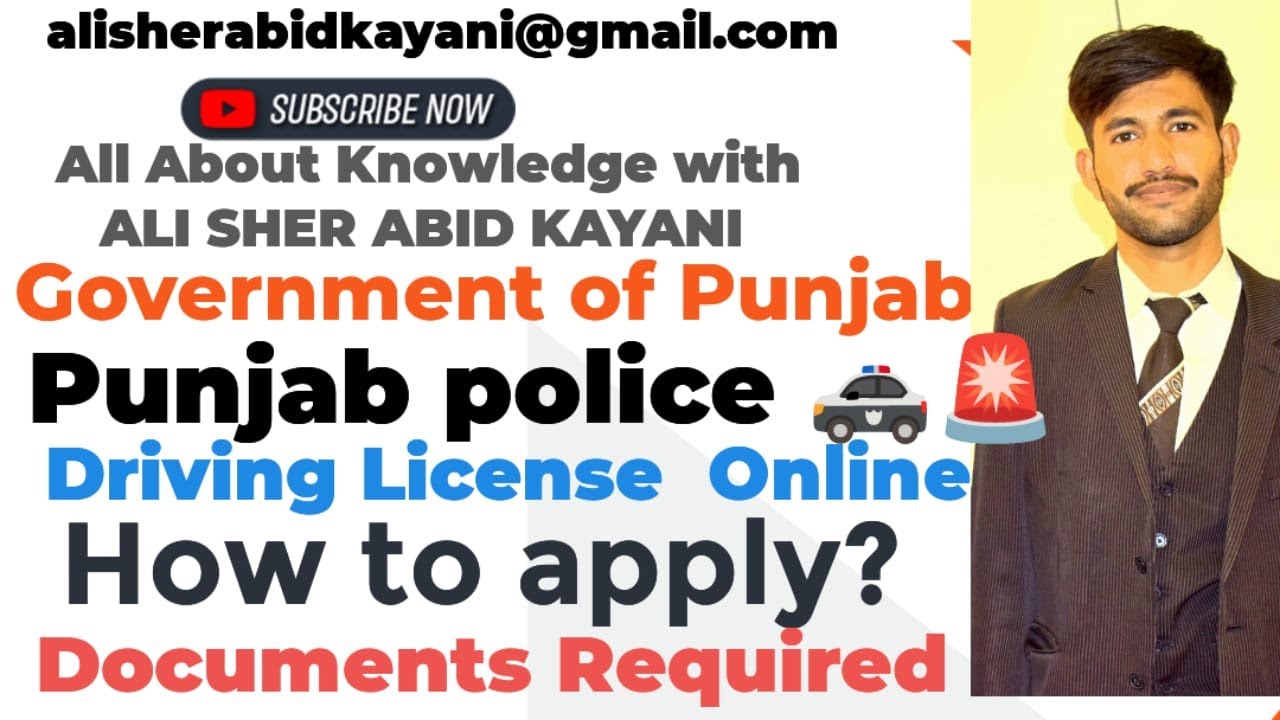 Gov. of Punjab and Punjab Police started E-learning driving licenses. # ...