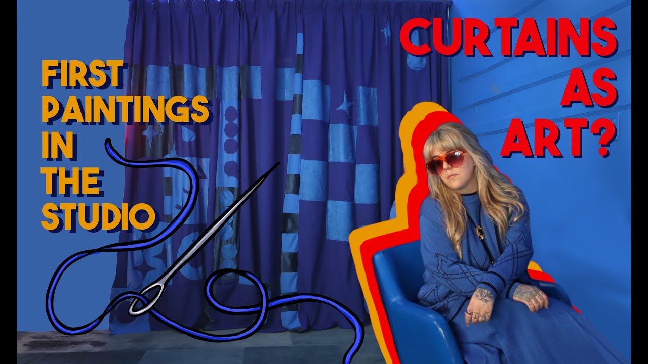 My new art studio II Making curtains as art? II Part 4 - YouTube
