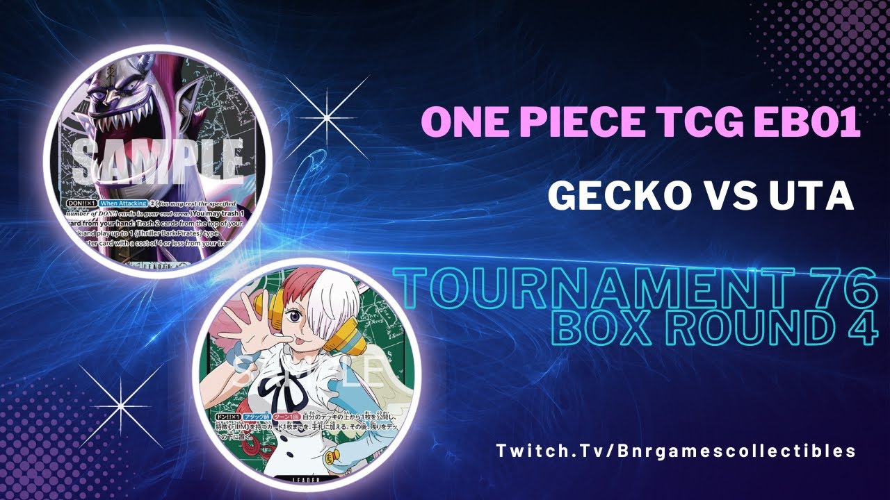 One Piece TCG: Gecko vs Uta | EB01 BOX Tournament 76 Round 4 - YouTube