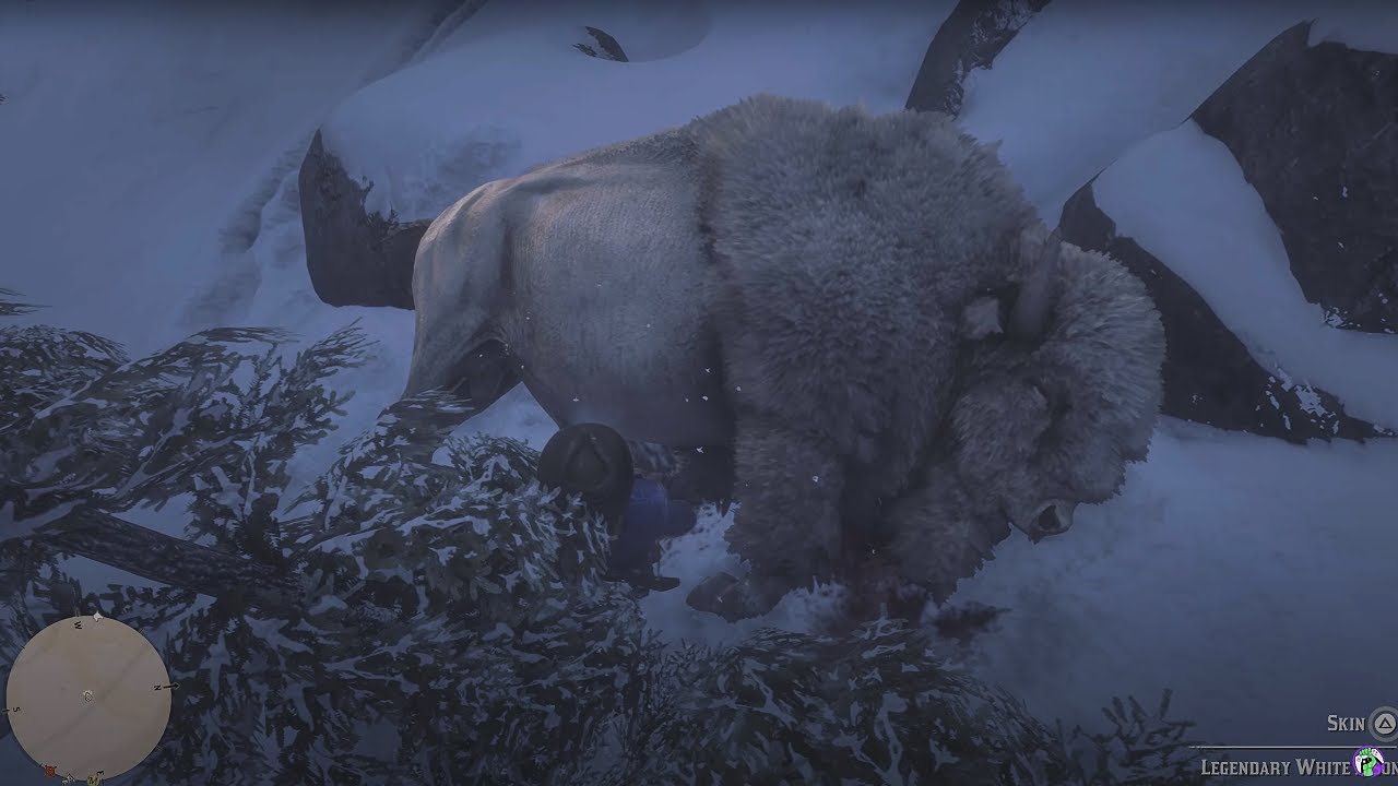 Hunting and Skinning the Legendary White Bison in Red Dead Redemption 2 ...